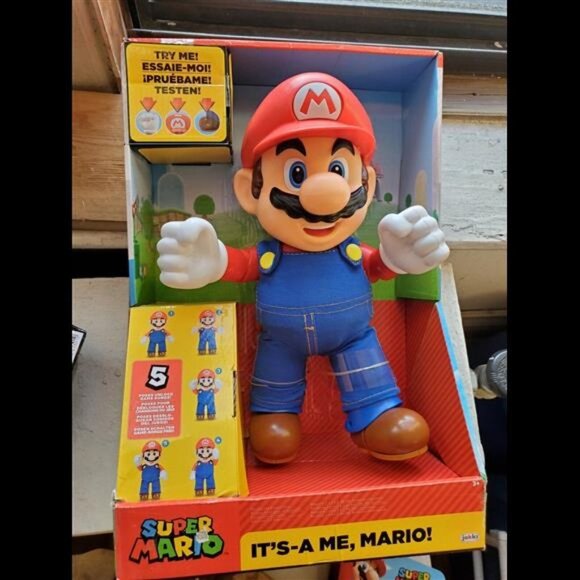 Jakks | Toys | Super Mario Itsa Me Mario Collectible Action Talking ...